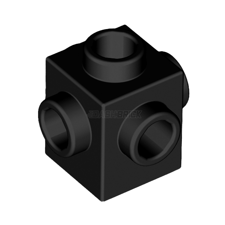 LEGO Brick, Modified 1 x 1 with Studs on 4 Sides, Black [4733] 473326 ...