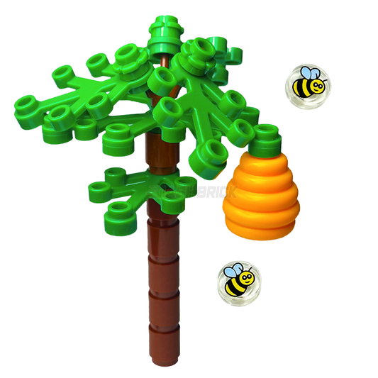 LEGO "Busy Bee Tree" - Bumble Bees, Tree and Beehive [MiniMOC] – Dashbrick
