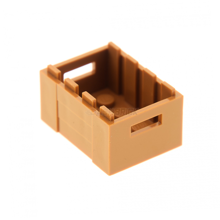 LEGO Container, Crate/Box 3 x 4 x 1 2/3, Handholds, Medium Nougat [301 ...