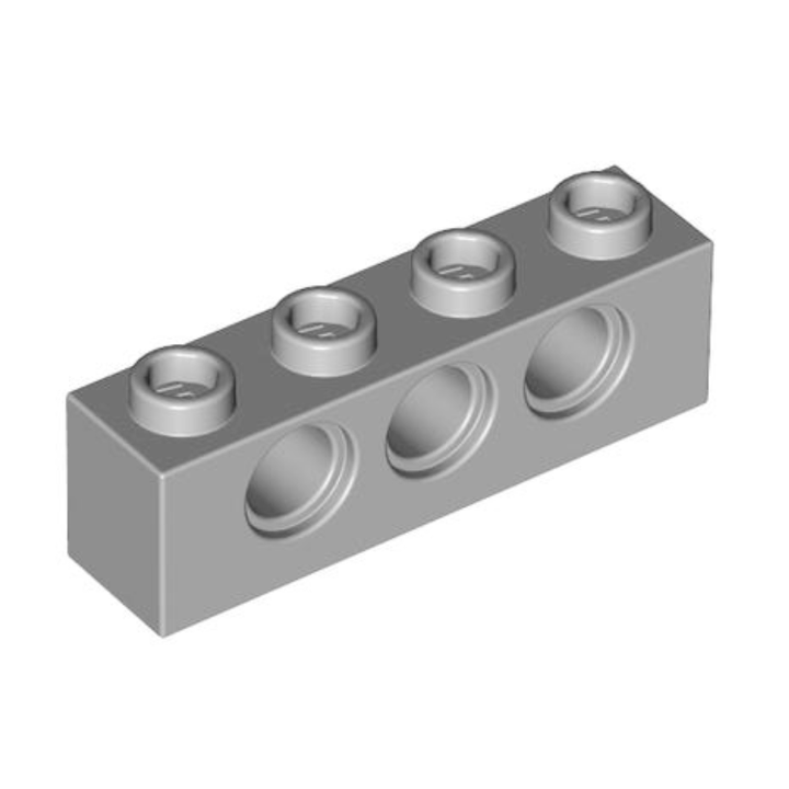 LEGO Technic, Brick 1 x 4 with Holes, Light Grey [3701] 4211441 – DASHBRICK