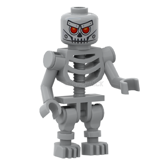LEGO Minifigure - Skeleton, Light Grey, Red Eyes [DASHBRICK EXCLUSIVE ...