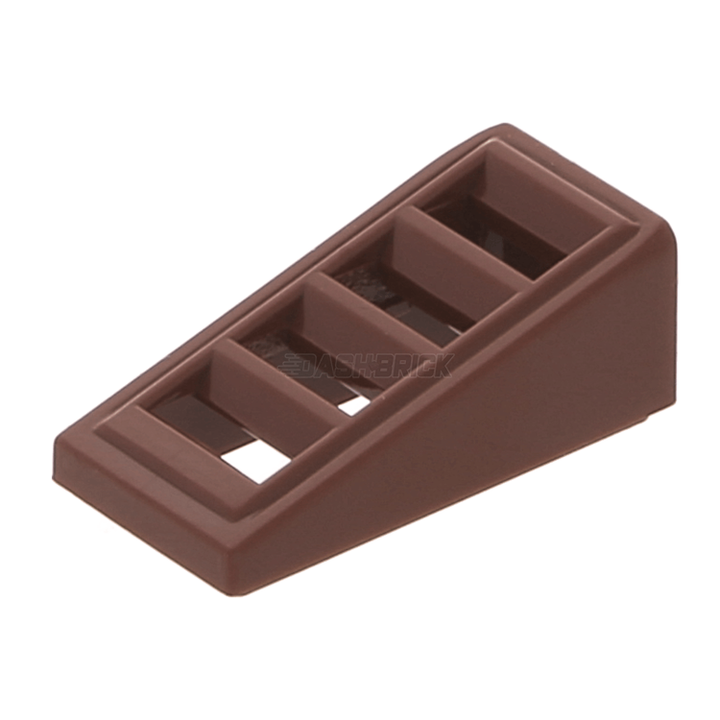 LEGO Slope 18 2 x 1 x 2/3 with Grille, Reddish Brown [61409] 6214443 ...