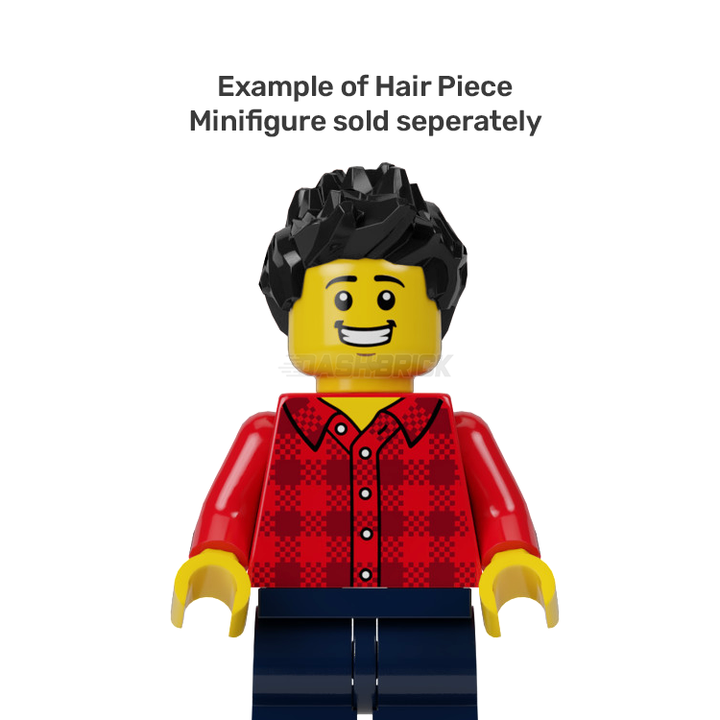 LEGO Minifigure Part - Hair Spiked, Short, Black [98385] – Dashbrick