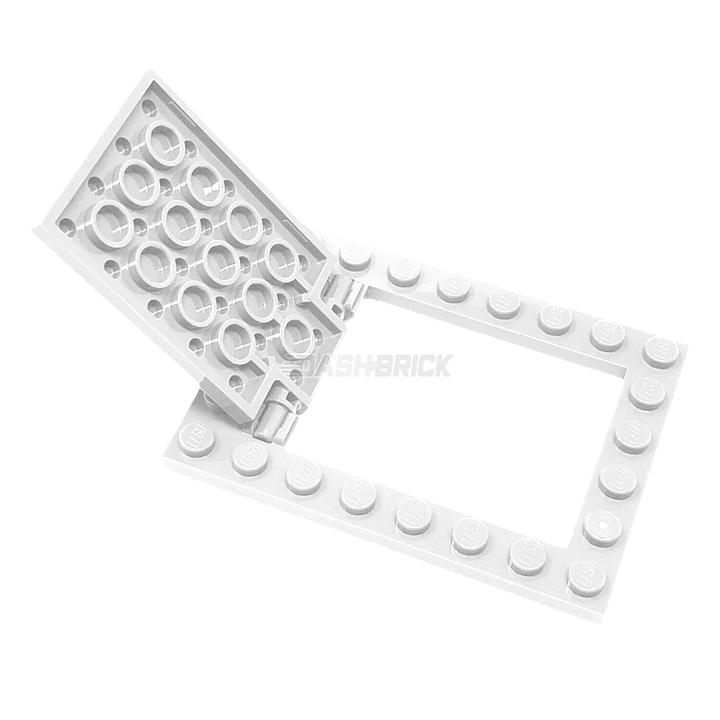 LEGO Plate, Modified 6 x 8 Trap Door/Hinge, White [92107/92099] – DASHBRICK
