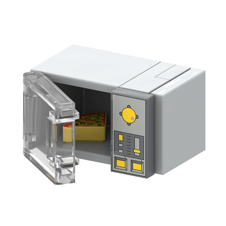 LEGO "Microwave" - Electronic Oven, with Pizza [MiniMOC] – Dashbrick