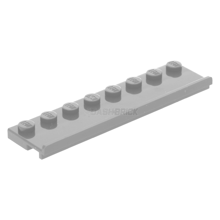 LEGO Plate, Modified 2 x 8 with Door Rail, Light Grey [30586] 4222019 ...