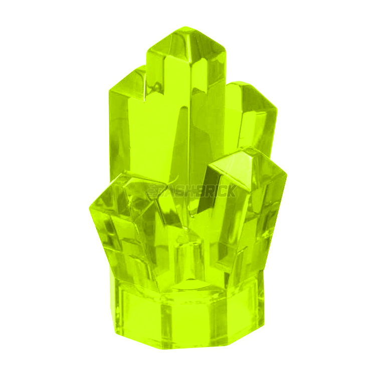 LEGO Rock 1 x 1 Crystal 5 Point, Trans-Bright Green [52] 6170292 ...