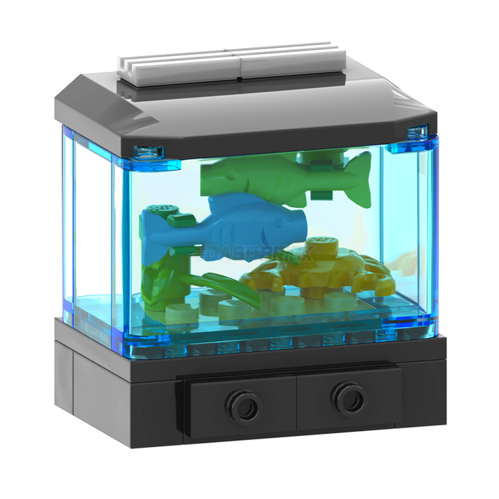 LEGO "Tropical Fish Tank, Large" - Fish with Crab [MiniMOC] – Dashbrick