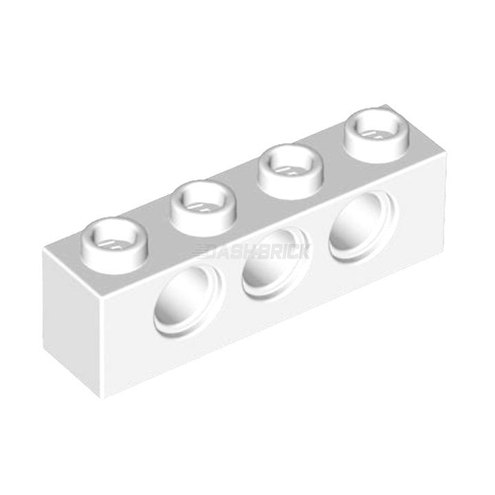 LEGO Technic, Brick 1 x 4 with Holes, White [3701] 370101 – DASHBRICK