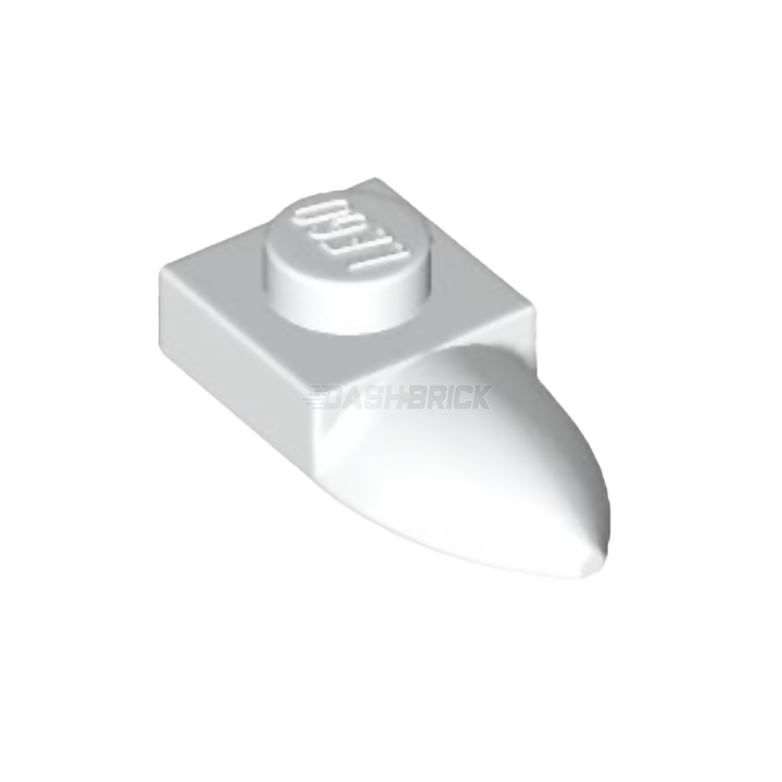 LEGO Plate, Modified 1 x 1 with Tooth Horizontal, White [49668] 422479 ...