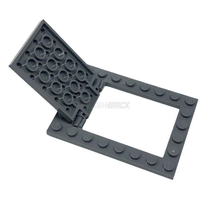 LEGO Plate, Modified 6 x 8 Trap Door/Hinge, Dark Grey [92107/92099 ...