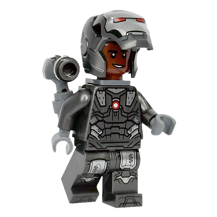 LEGO Minifigure - War Machine, Pearl Dark Gray, Silver Armor, Backpack ...