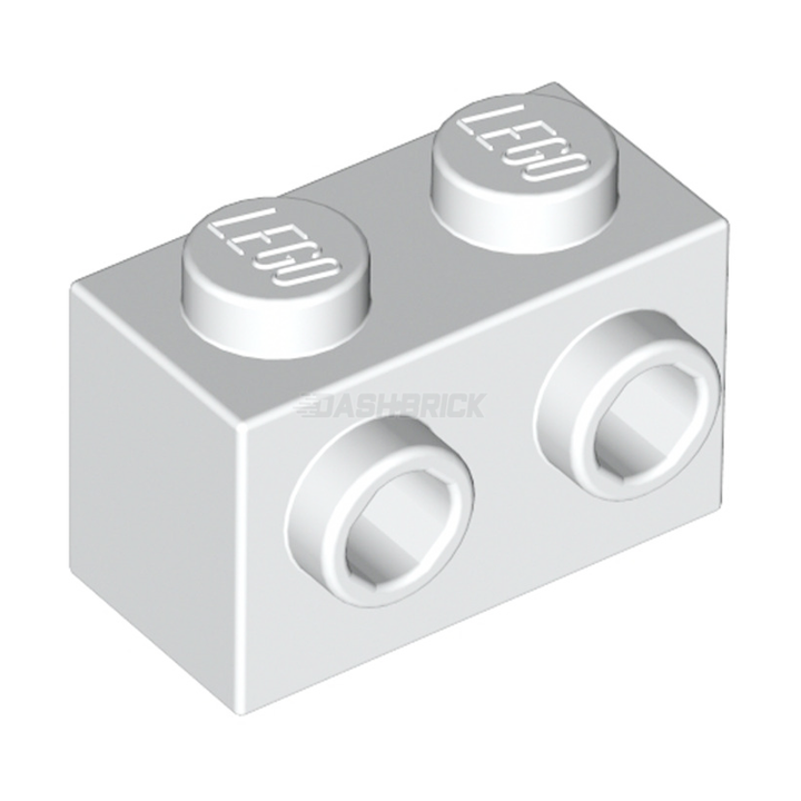 LEGO Brick, Modified 1 x 2 with Studs on One Side, White [11211] 60581 ...