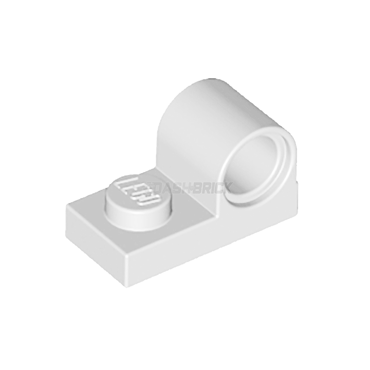 LEGO Plate, Modified 1 x 2 with Pin Hole on Top, White [11458] – DASHBRICK