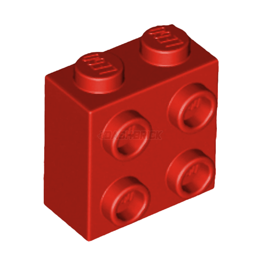 LEGO Brick, Modified 1 x 2 x 1 2/3 with Studs on One Side, Red [22885 ...