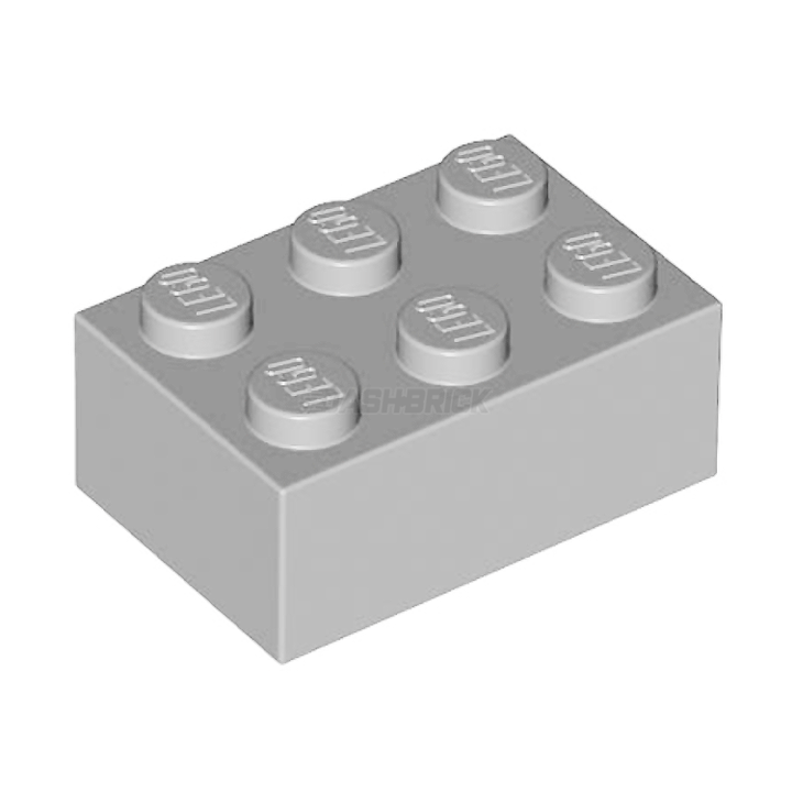 LEGO Brick 2 x 3, Light Grey [3002] 4211386 – Dashbrick