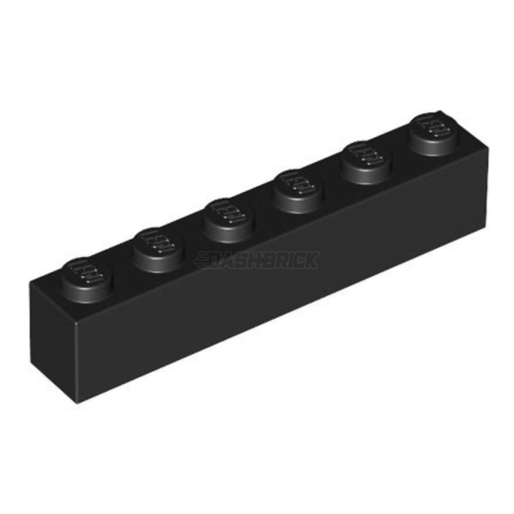 LEGO Brick, 1 x 6, Black [3009] – Dashbrick