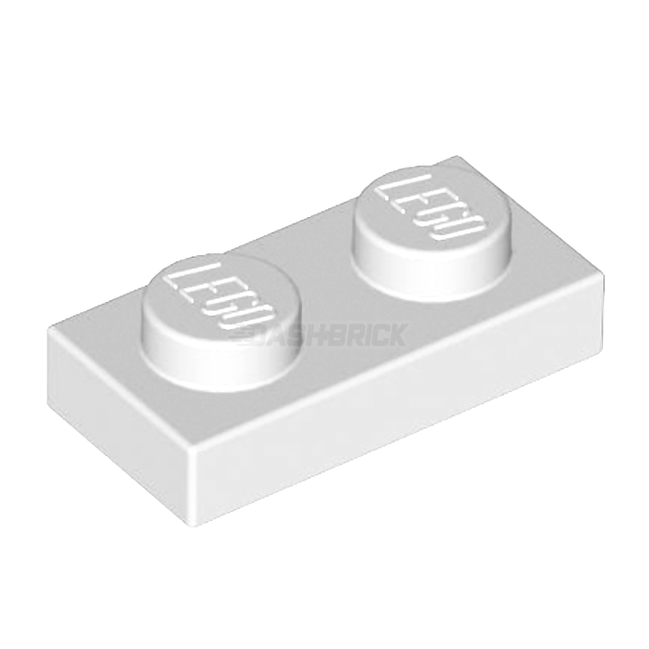 LEGO Plate, 1 x 2, White [3023] 302301 – DASHBRICK