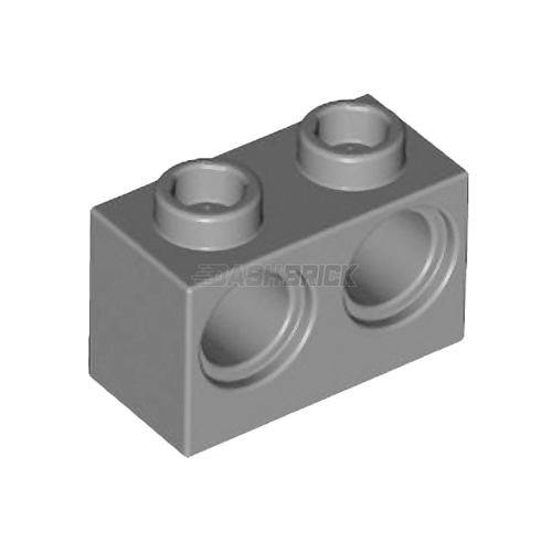 LEGO Technic, Brick 1 x 2 with Holes, Dark Grey [32000] 4210762 – DASHBRICK