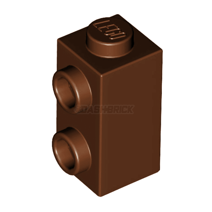 LEGO Brick, Modified 1 x 1 x 1 2/3 with Studs on Side, Reddish Brown ...