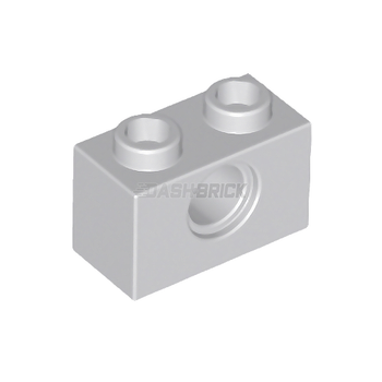 LEGO Technic, Brick 1 x 2 with Hole, Light Grey [3700] 4211440 – DASHBRICK