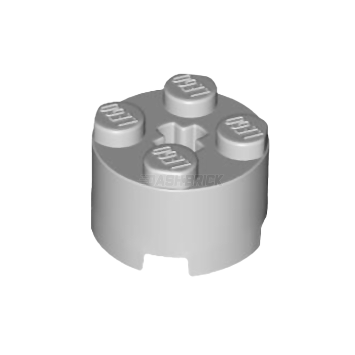 LEGO Brick, Round 2 x 2 with Axle Hole, Light Grey [3941] 4211526 ...