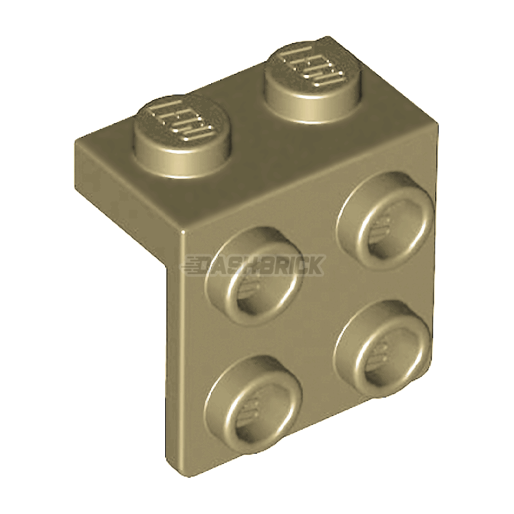 LEGO Bracket 1 x 2 - 2 x 2, Down Angle Support, Tan [44728] – DASHBRICK