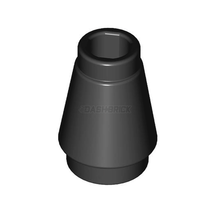 LEGO Cone 1 x 1 with Top Groove, Black [4589b] 4529236 – DASHBRICK