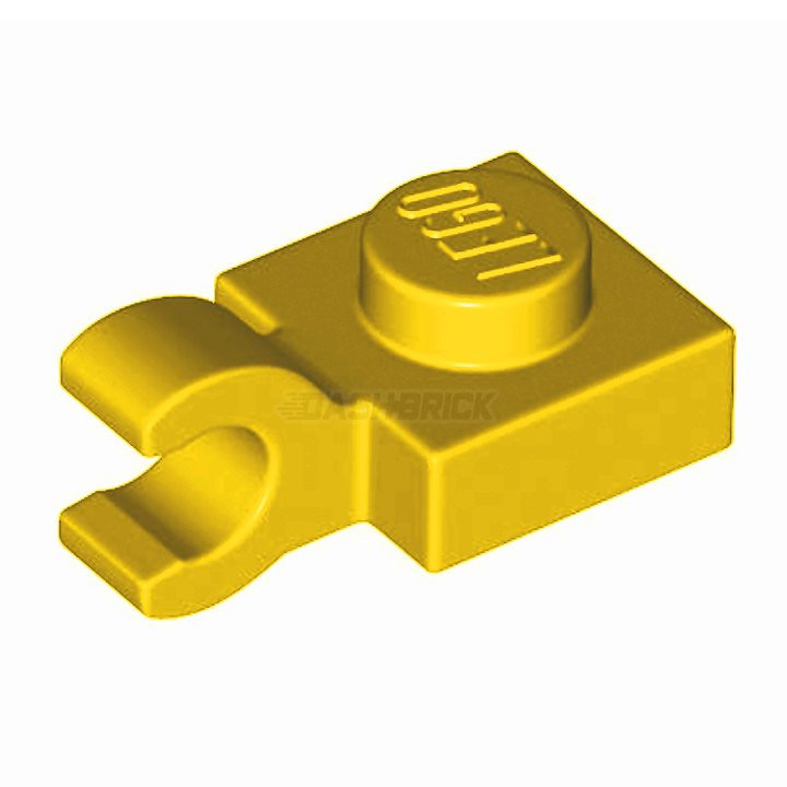 LEGO Plate, Modified 1 x 1, Open O Clip (Horizontal Grip), Yellow [612 ...