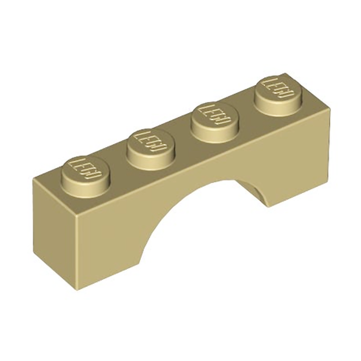 LEGO Brick, Arch with Bow 1 x 4, Tan [3659] 4550323 – Dashbrick