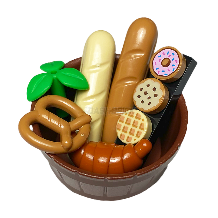 LEGO "Bakery Barrel" - Bread, Croissant, Pretzel, Sweets [MiniMOC ...
