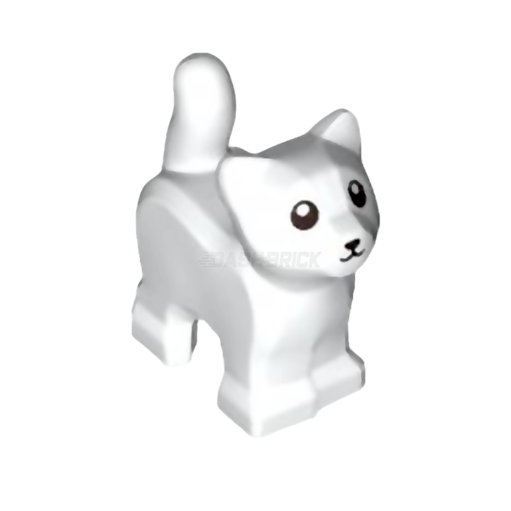 LEGO Minifigure Animal - Cat, Baby Kitten, Standing, White [80686pb01 ...