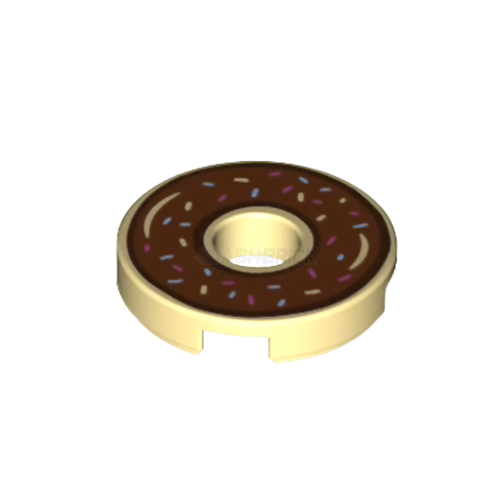 LEGO Minifigure Food - Large Donut, Chocolate Frosting, Sprinkles (2 x ...