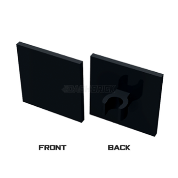 LEGO Road Sign 2 x 2 Square with Open O Clip, Black [15210] – DASHBRICK