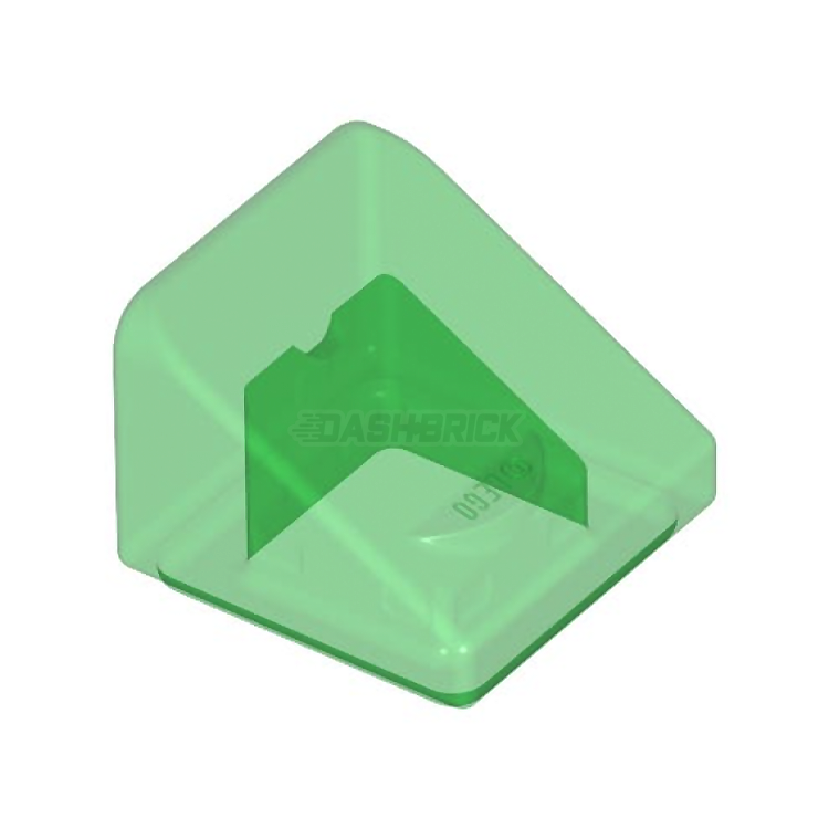 LEGO Slope 30 1 X 1 X 2 3 Trans Green 54200 DASHBRICK lego-slope-30-1-x-1-x-2-3-trans-green-54200-dashbrick